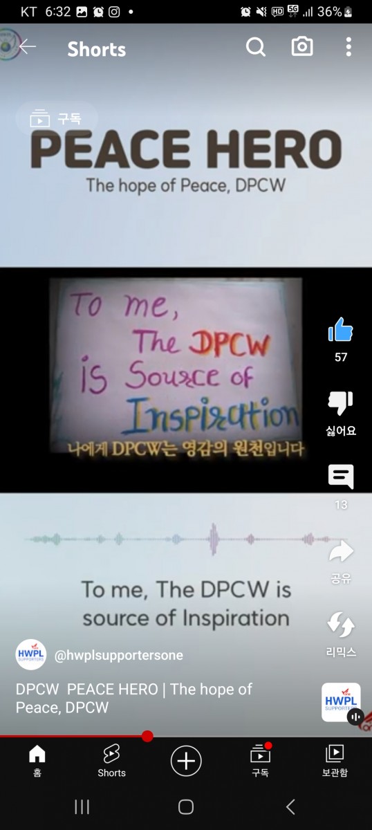 DPCW Peace Hero: HWPL Supporters ONE #shorts - A STEP TOWARDS PEACE