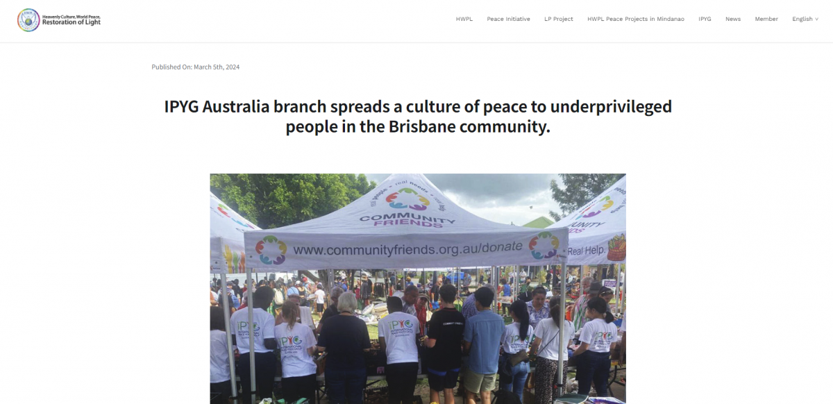 Who can spread a culture of peace? IPYG Australia branch - A STEP ...